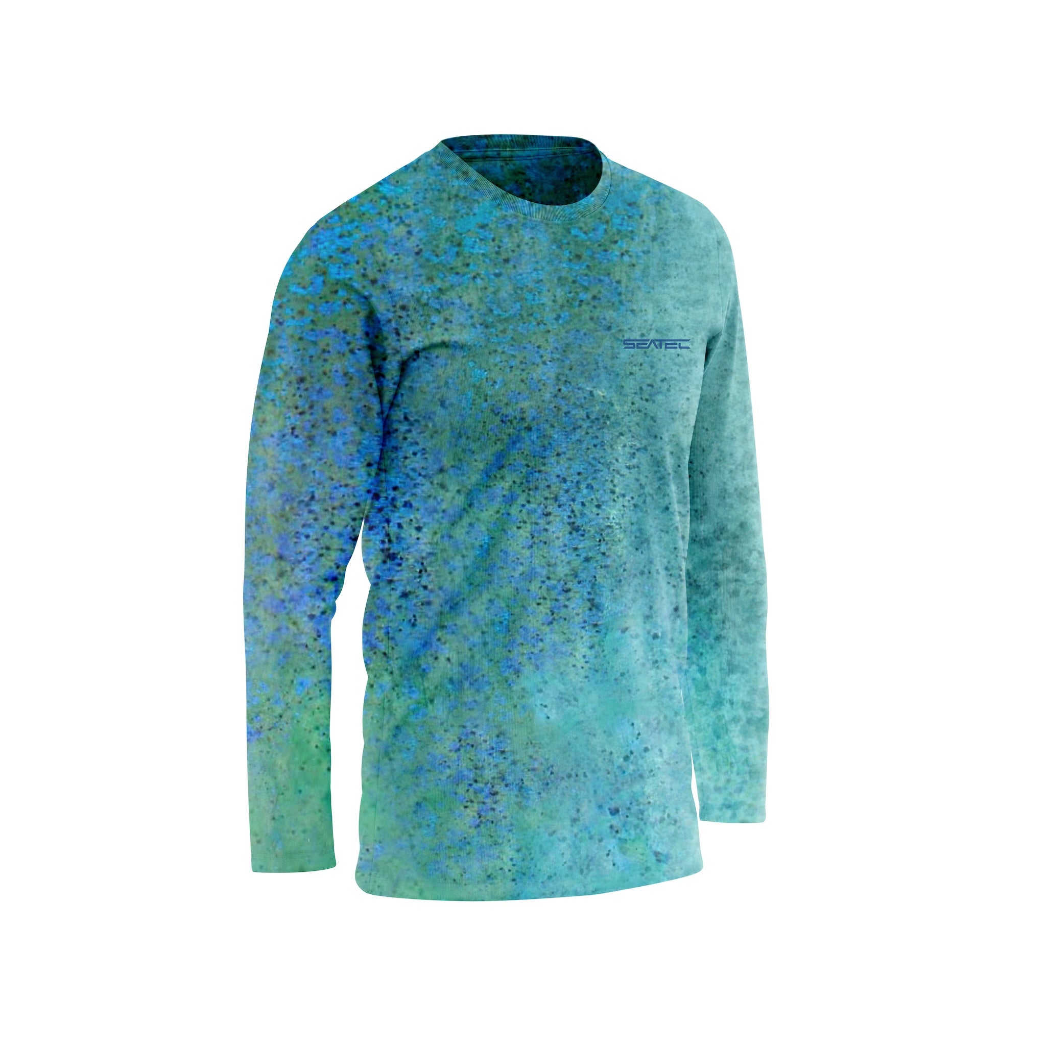 Men's Blue Trevally Sport Tec Performance Shirt, Long Sleeve, Crew Neck ...