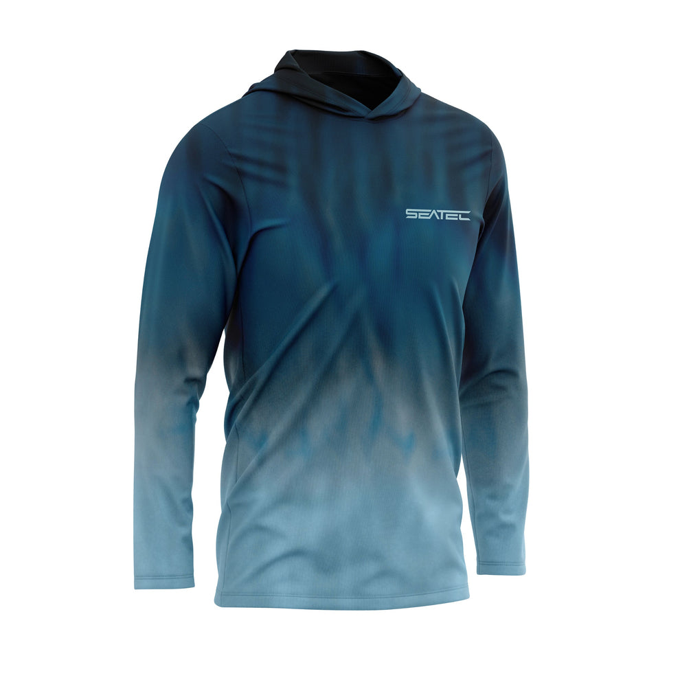 Seatec Wahoo Hooded Sport Tec Performance Sun Shirt, Long Sleeve ...